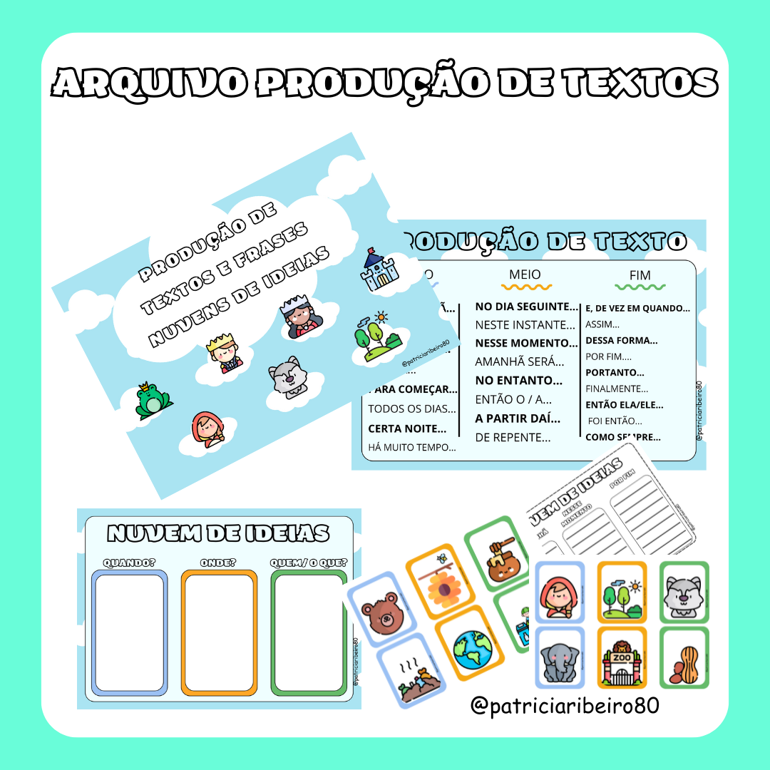 Cards produção de textos e frases – Patricia Pedagógicos ...